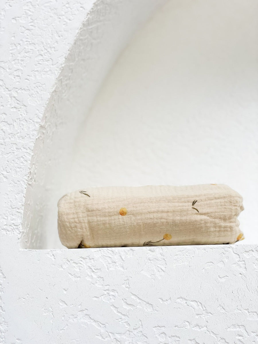 Organic Cotton Floral Fitted Cot Sheet | Billy Buttons | Little Myrtle